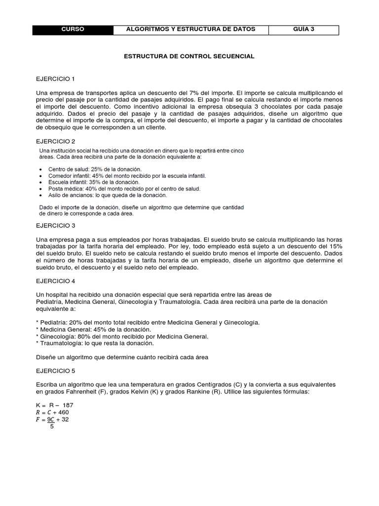 Algoritmos Guia Semana3 | PDF