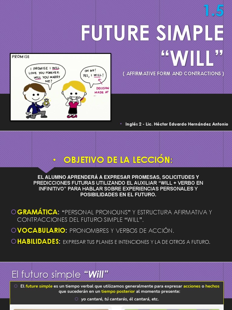 Futuro Simple: Uso de "Will" | PDF | Verbo | Relaciones sintácticas