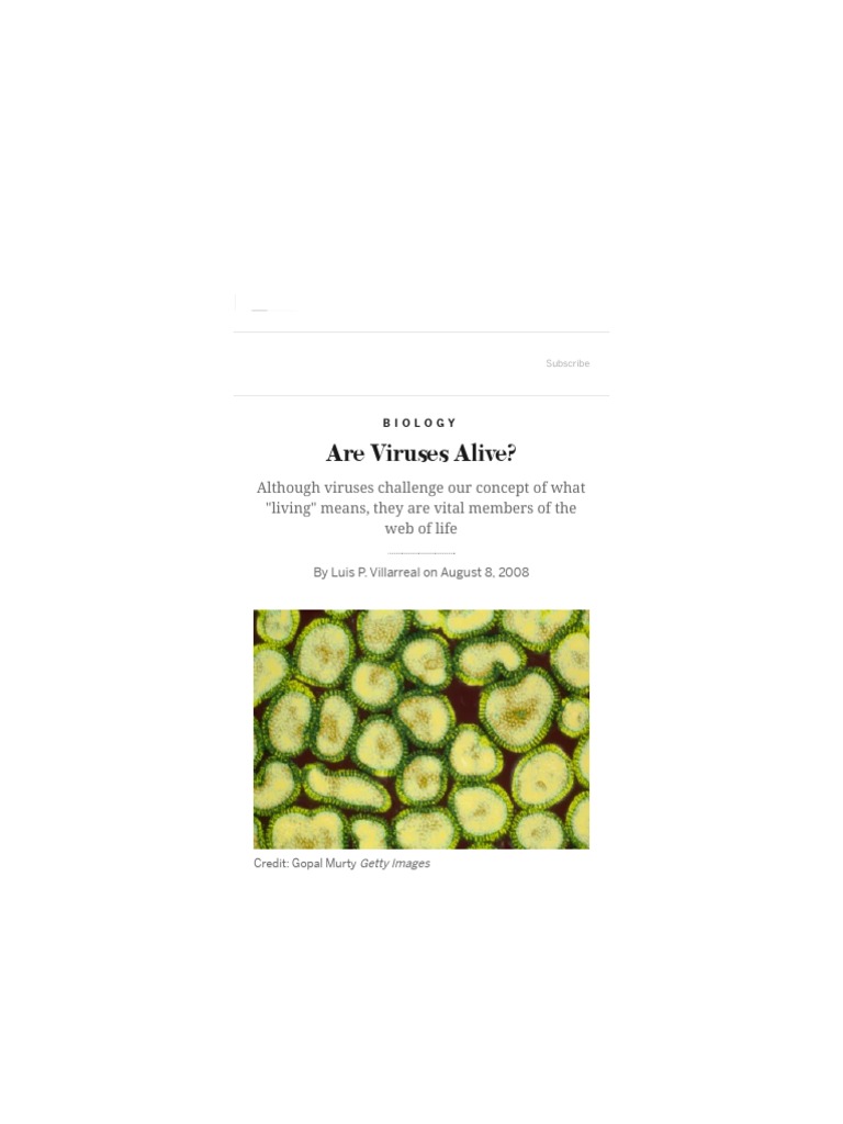 Are Viruses Alive | PDF | Virus | Gene