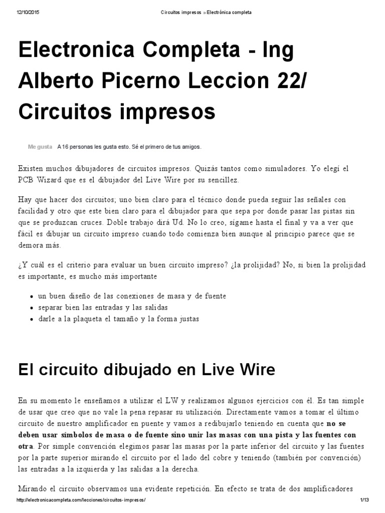 Guía para Diseñar Circuitos Impresos | PDF | Placa de circuito impreso ...