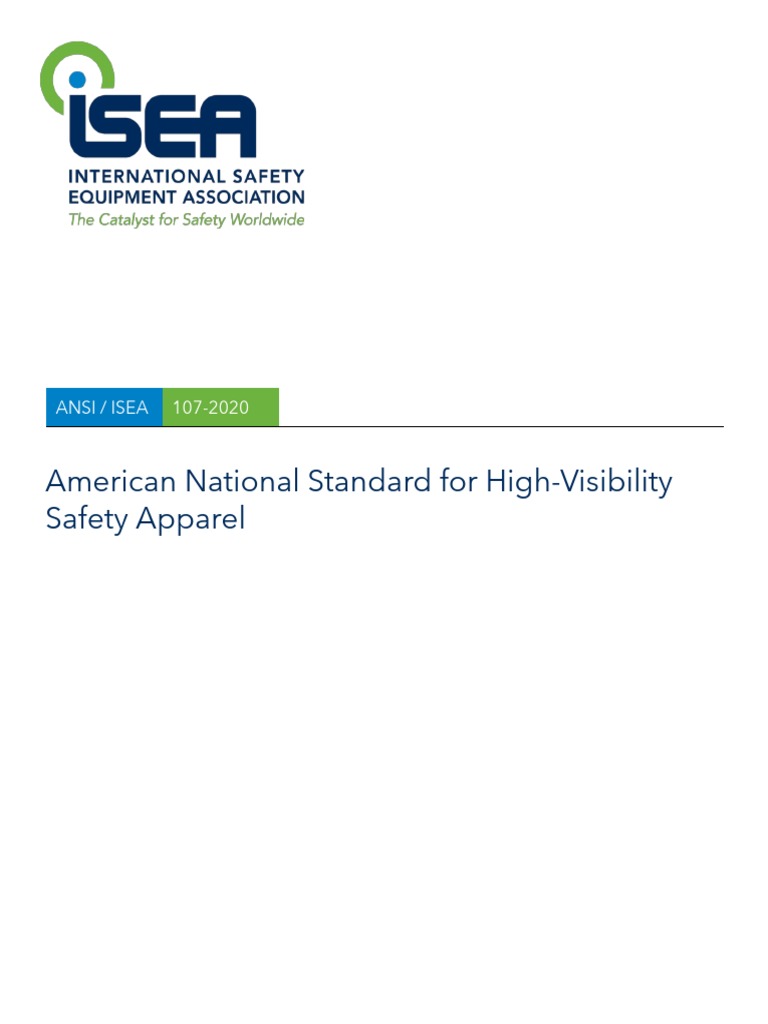 Dokumen - Tips Ansi Isea 107 2020 | PDF | Safety | Personal Protective Equipment