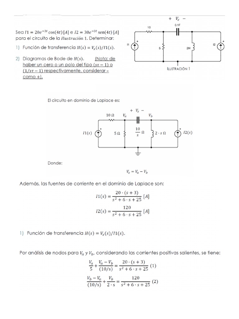 Ejercicio - Función de Transferencia y Diagramas de Bode | PDF