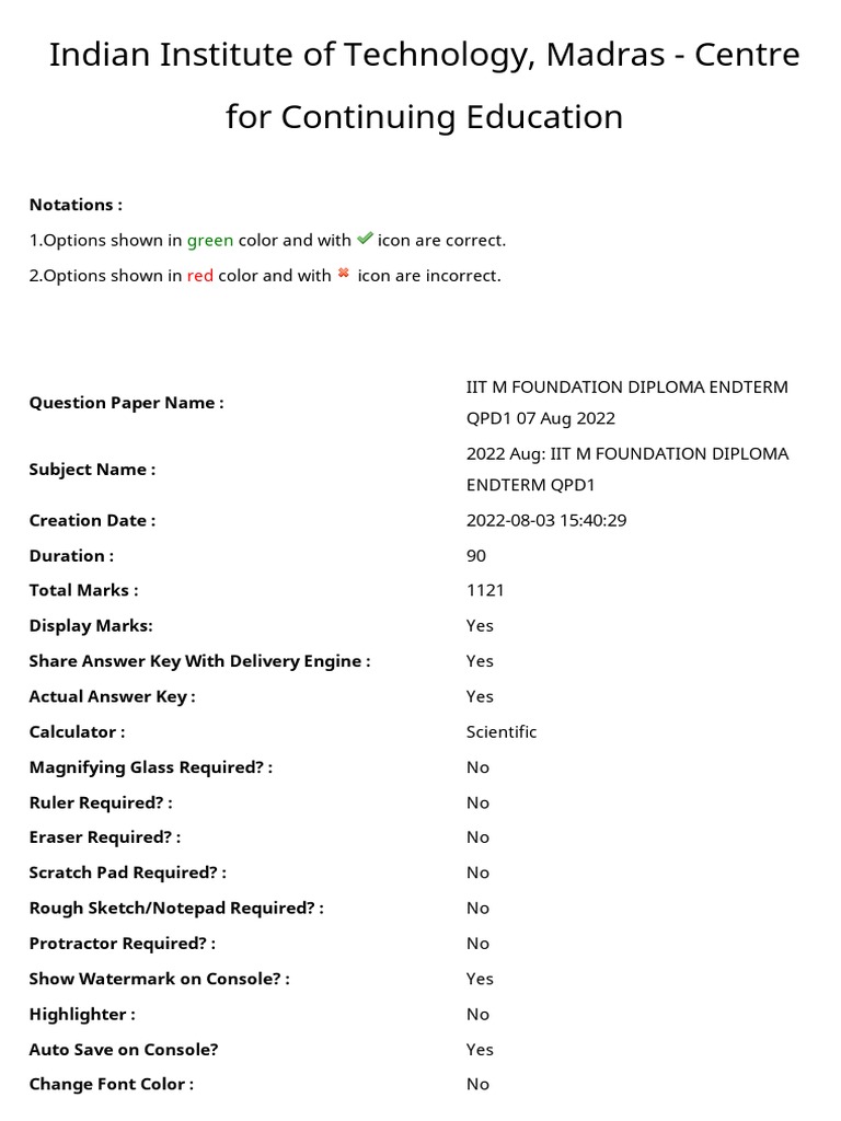 EndTerm PYQ 1 (Studify - Space) | PDF | Multiple Choice | Question