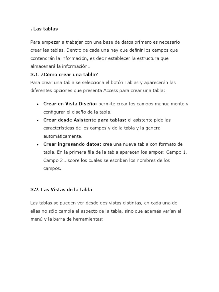 Tablas De Excel Pdf Bases De Datos Información 8644
