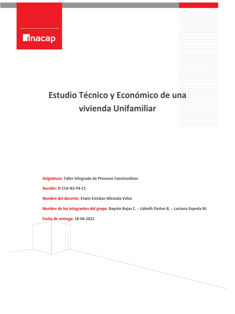 Informe Taller Integrado 1 | PDF | Hormigón | Fundación (Ingeniería)