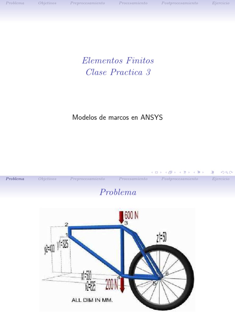 Elementos Finitos Clase Practica 3: Modelos de Marcos en ANSYS ...