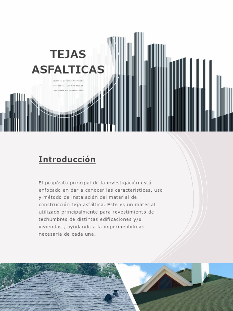 Tejas Asfalticas Fin | PDF | Materiales | Naturaleza