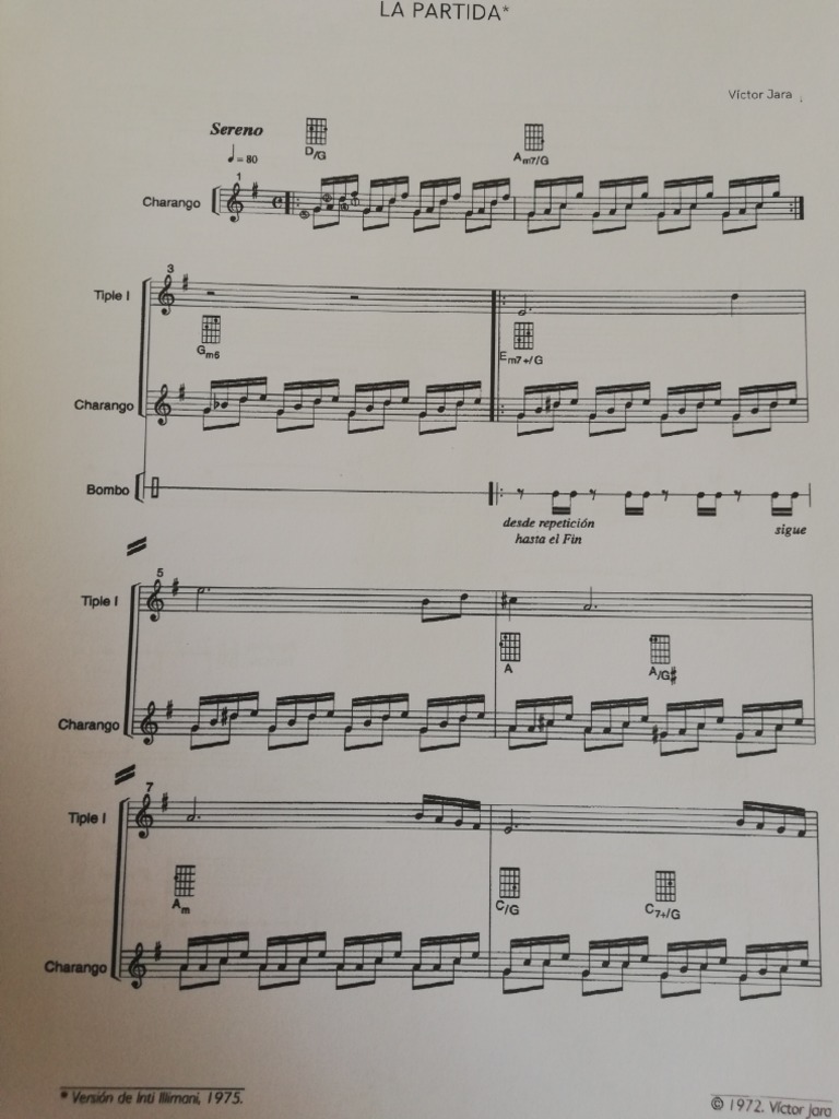 La Partida PARTITURA | PDF