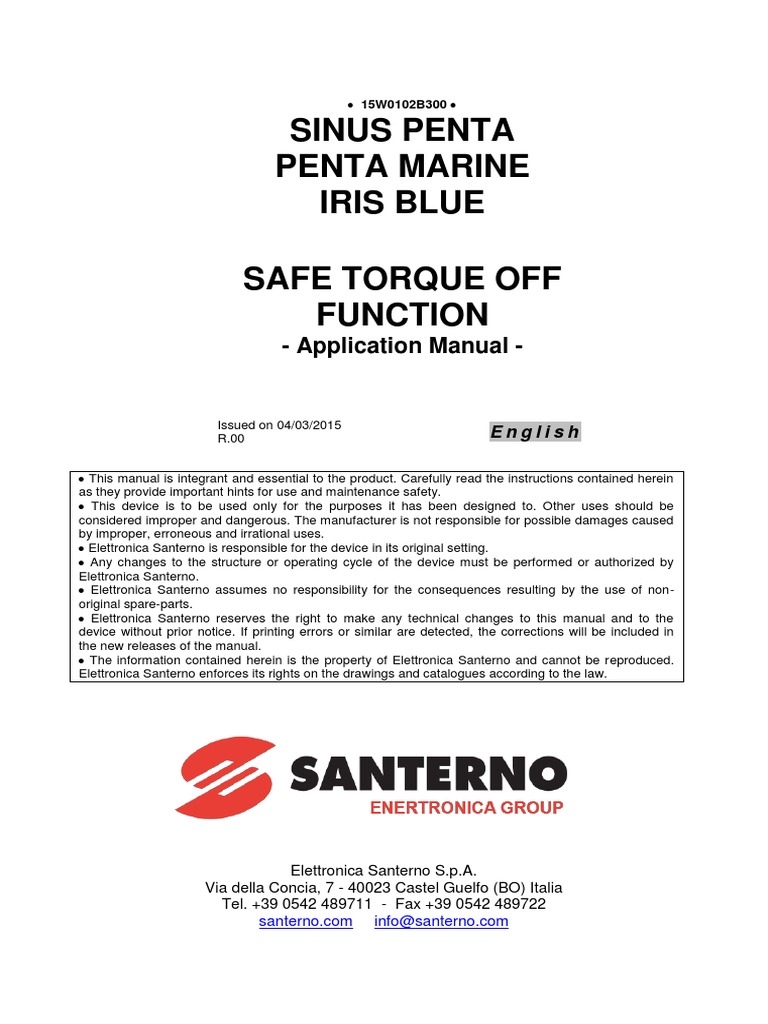 15W0102B300 SAFE TORQUE OFF FUNCTION Application Manual R00 EN ...