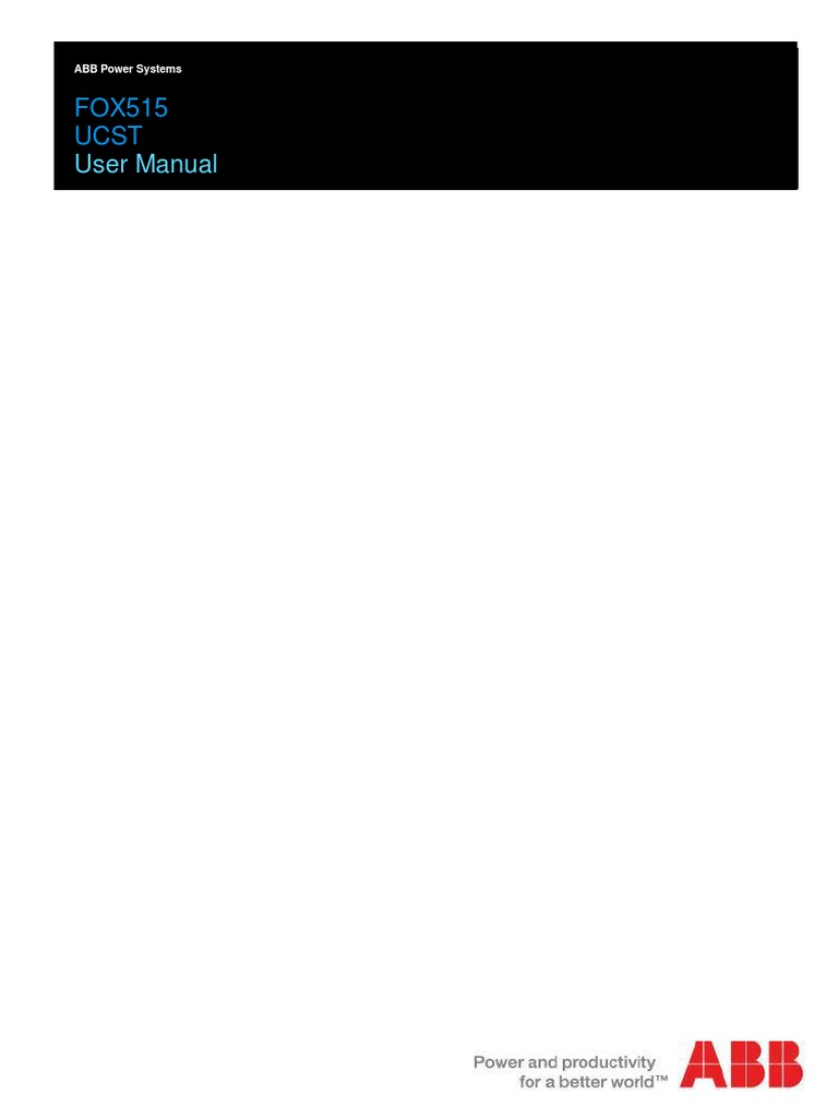 2ABB FOX515 UserGuide&ucst r8 Re 1KHW002059 | PDF | Computer Network ...