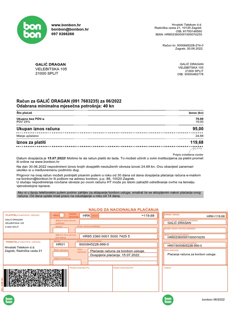 WWW - Bonbon.hr Bonbon@bonbon - HR 097 0266266: Velebitska 105 21000 SPLIT | PDF