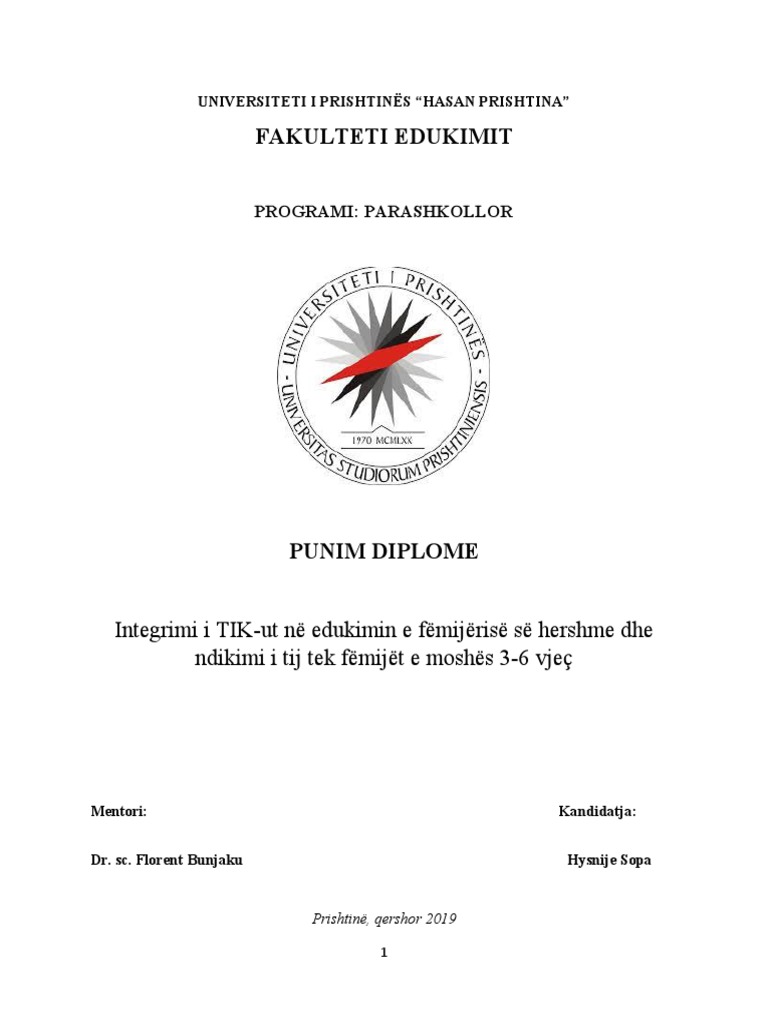 Hysnije Sopa, Punim Diplome. | PDF