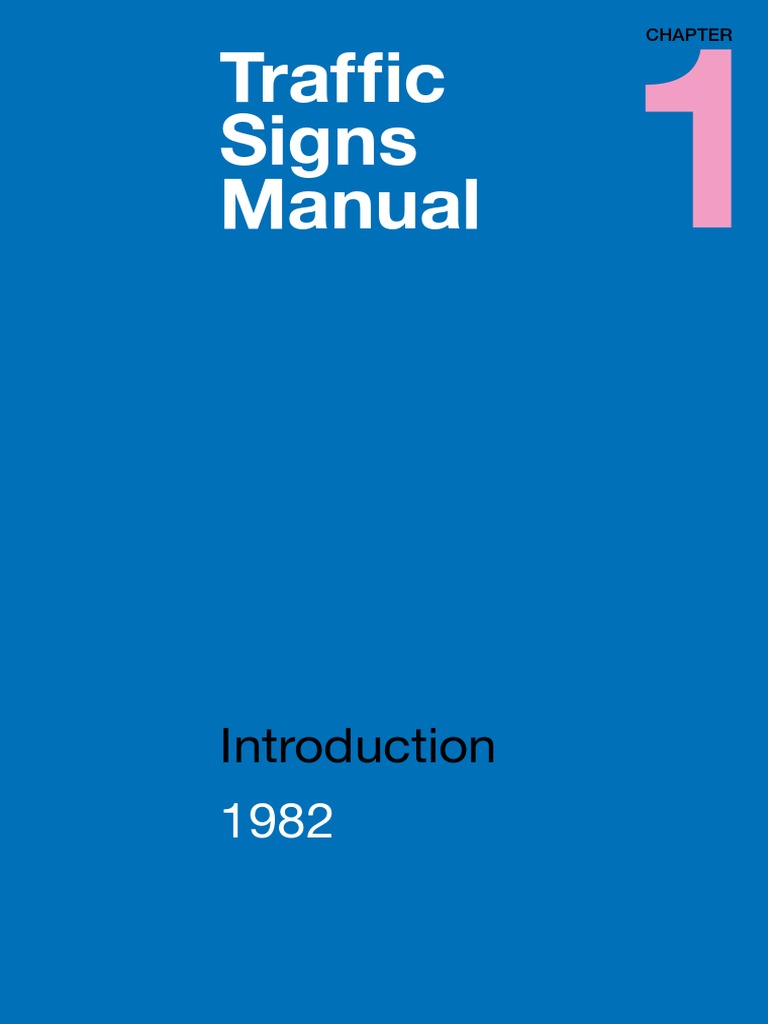 UK-DFT Traffic Signs Manual Chapter 1 Introduction (1982) | PDF | Traffic | Road