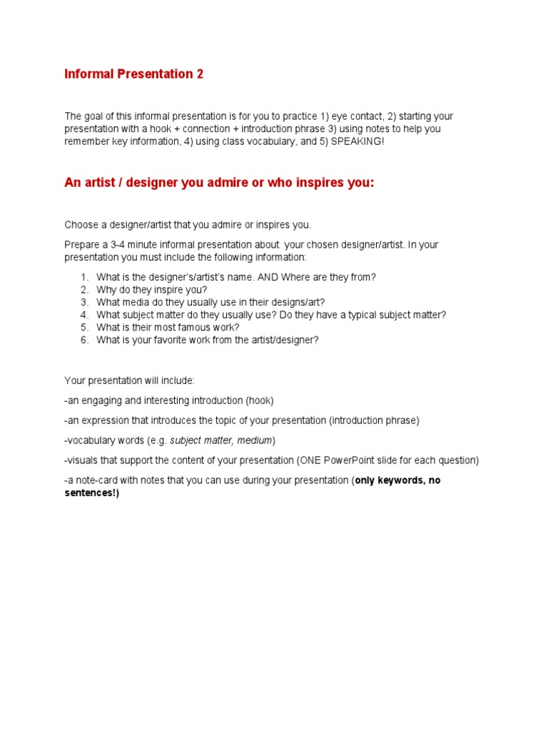 Presentation Fav Artist | PDF | Art