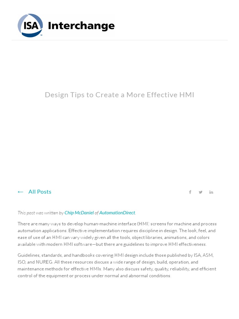 Design Tips to Create a More Effective HMI | PDF | User Interface ...