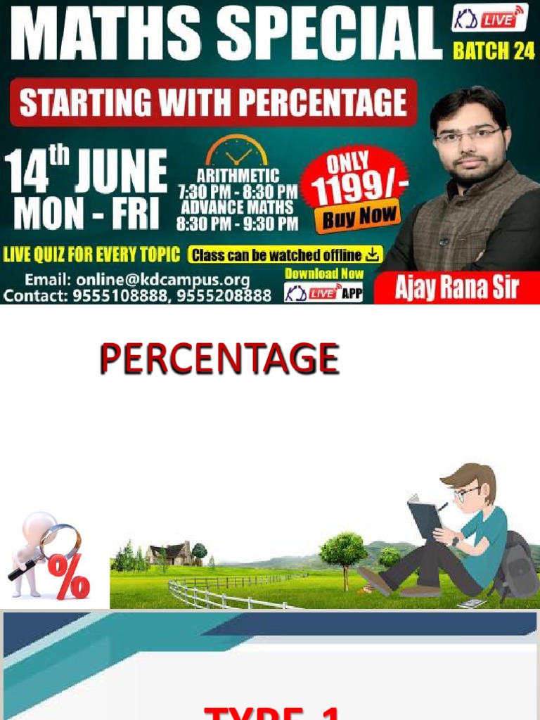 Percentage Notes Pdf Taxes Consumption Economics