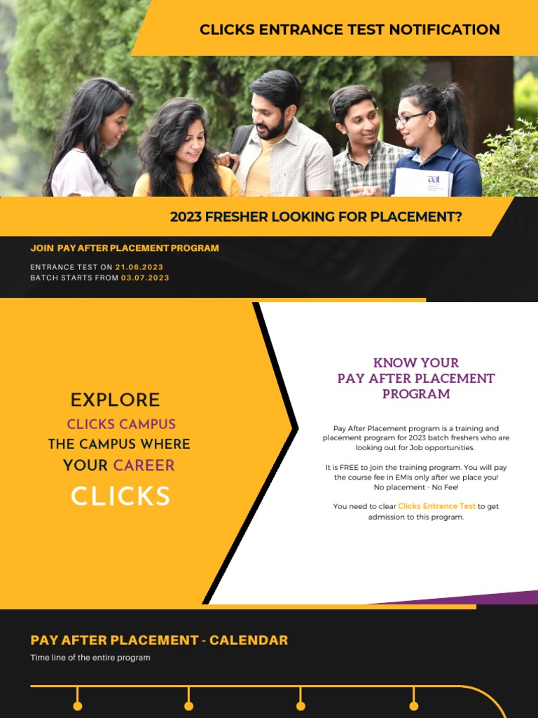 Clicks Entrance Test - Notification - 21.06.2023 | PDF | Mobile App ...