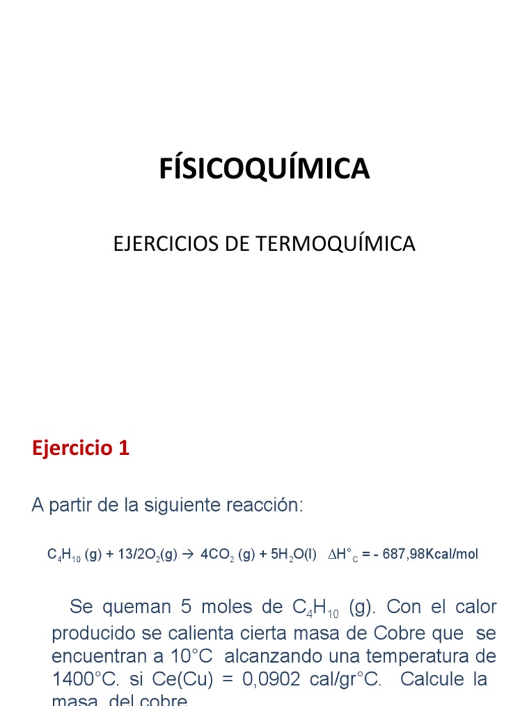 Semana 5-Ejercicios de Termoquímica | PDF | Combustión | Caloría
