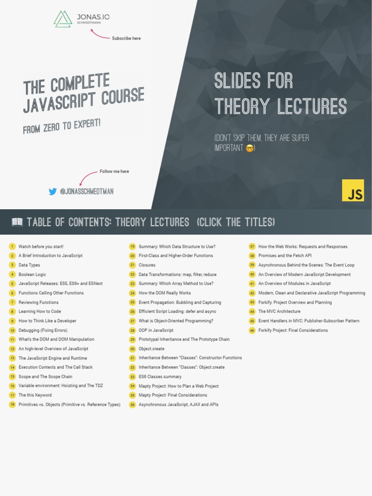 Theory-Lectures-V2 1-6 | PDF | Java Script | Scope (Computer Science)