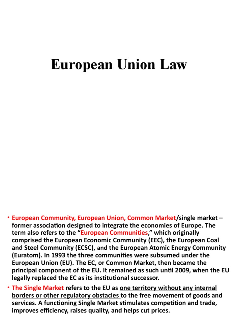 Overview of European Union Law | PDF | European Union | European ...