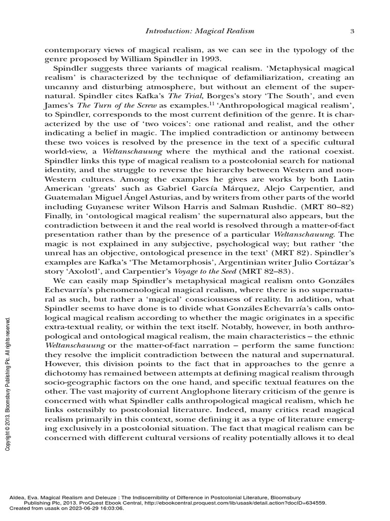 Magical Realism and Deleuze The Indiscernibility O... - (PG 16 - 16 ...
