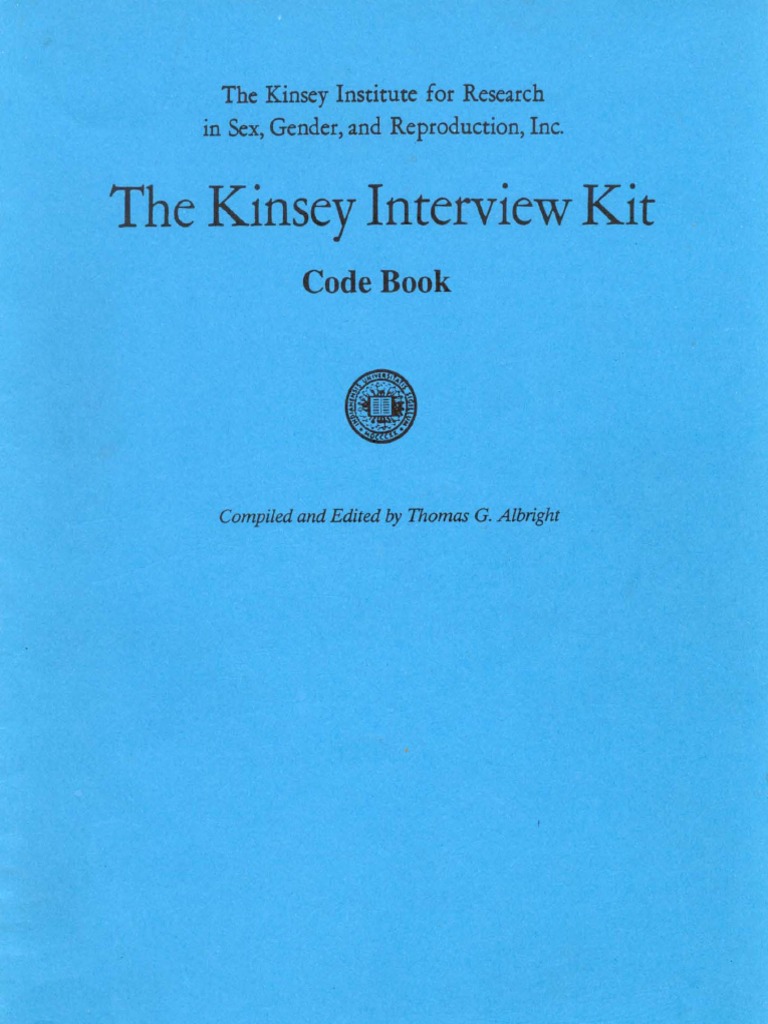 Kinsey Codebook | PDF | Sexual Intercourse | Puberty