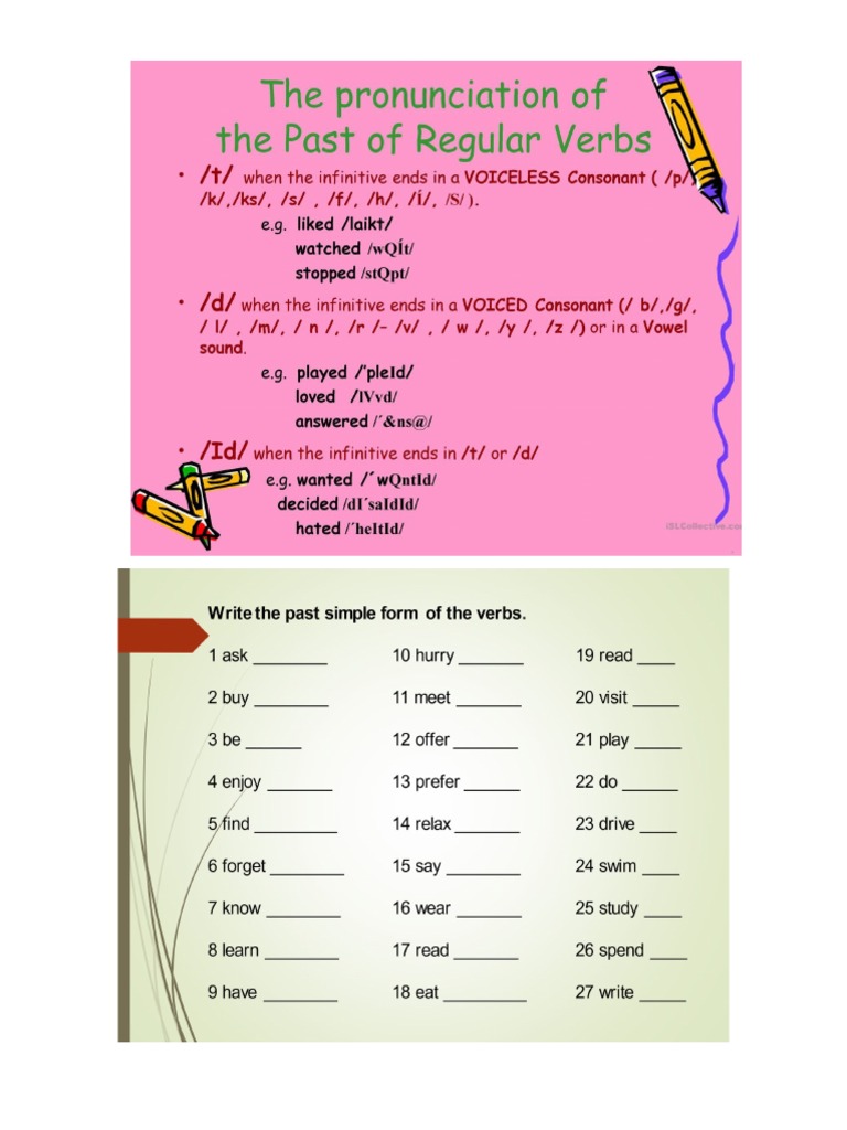 Pronunciation of Regular Verbs | PDF