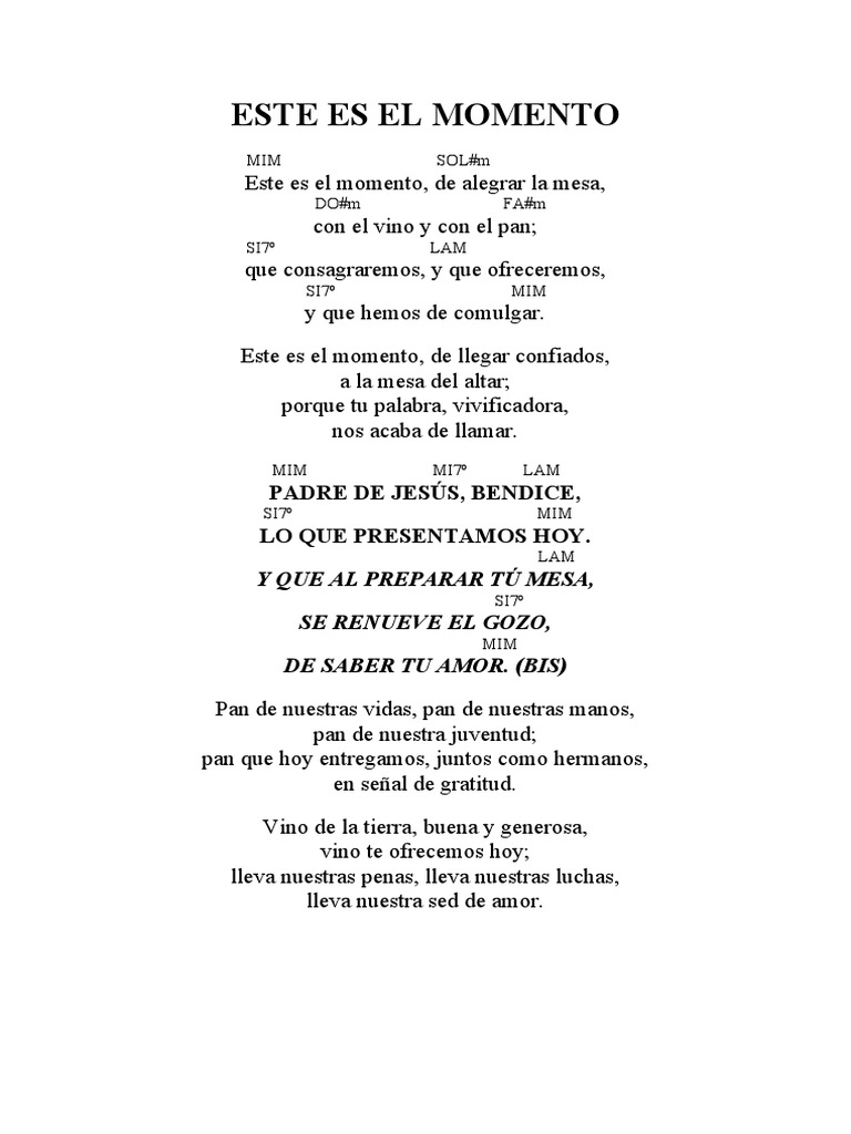 Este Es El Momento | PDF