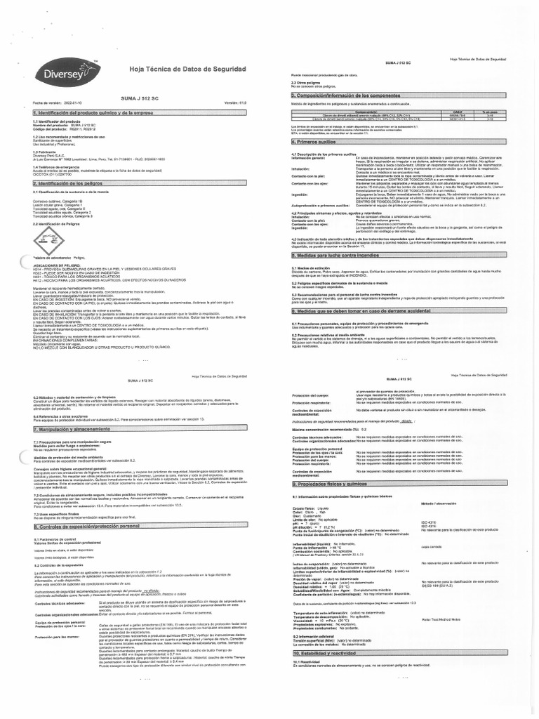 MSDS Suma J512 SC 2022-01-10 | PDF