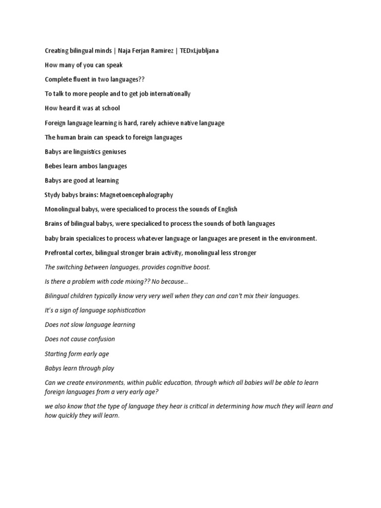 Creating Bilingual Minds | PDF