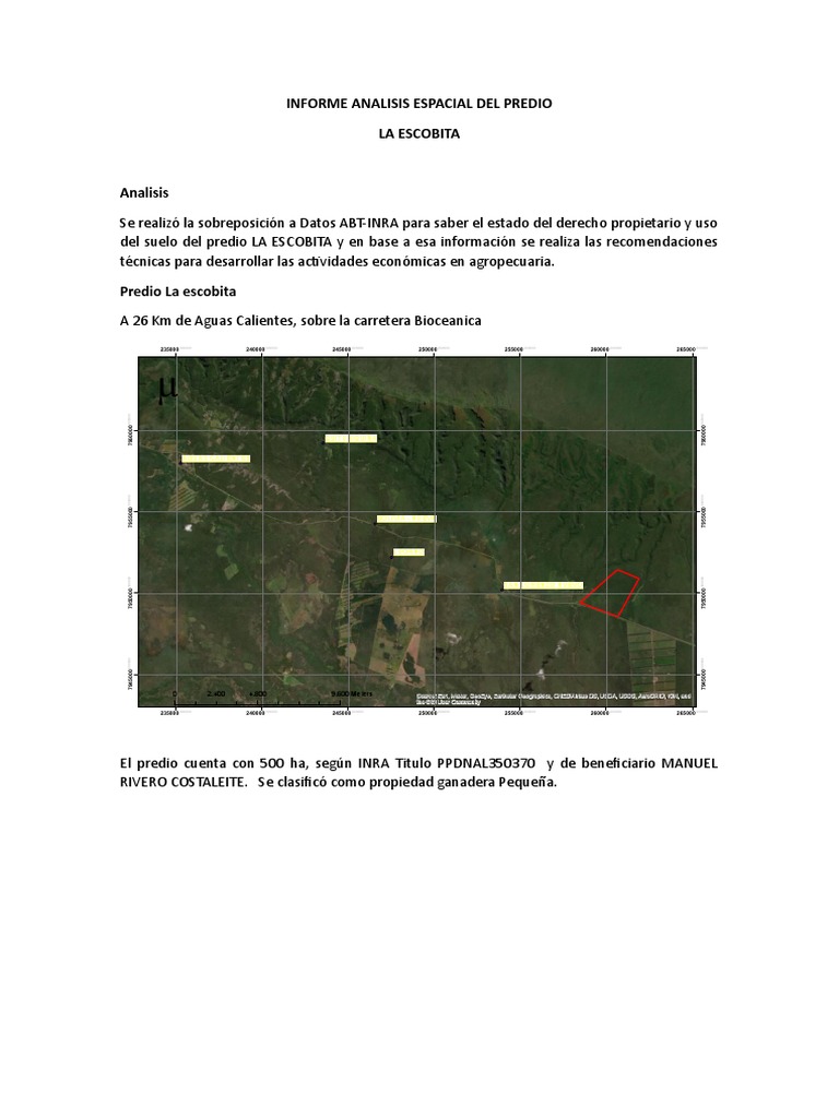 Informe Analisis Espacial Predial | PDF | Recurso | Habitat