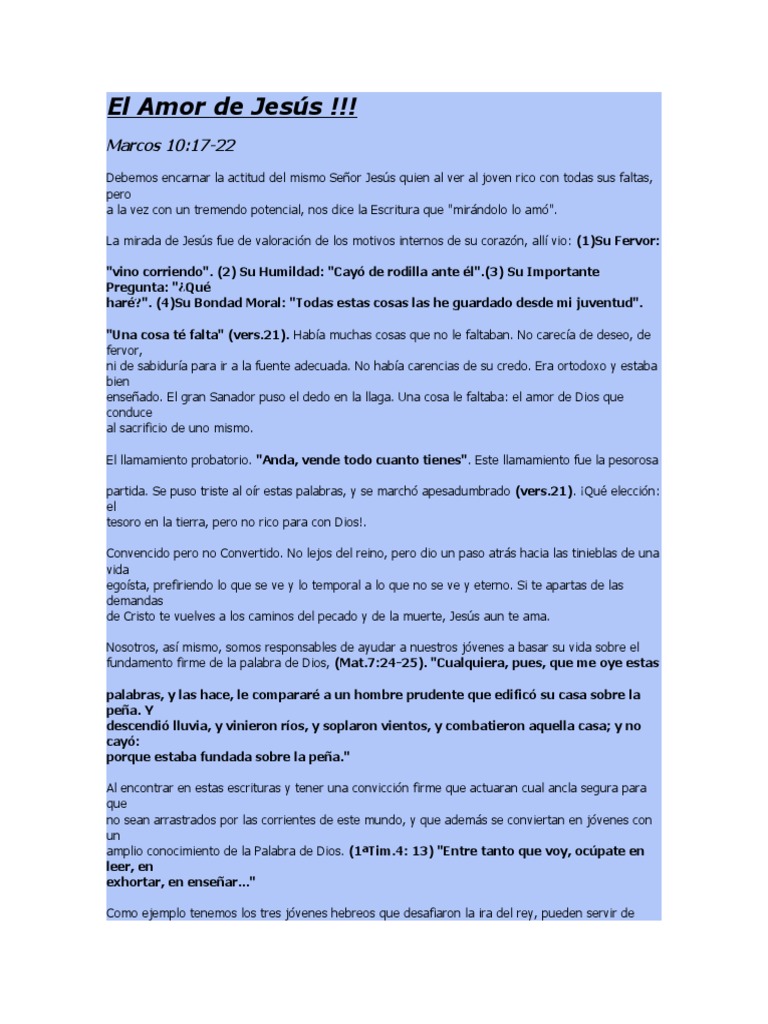 El Amor de Jesús | Descargar gratis PDF | antecristo | Jesús