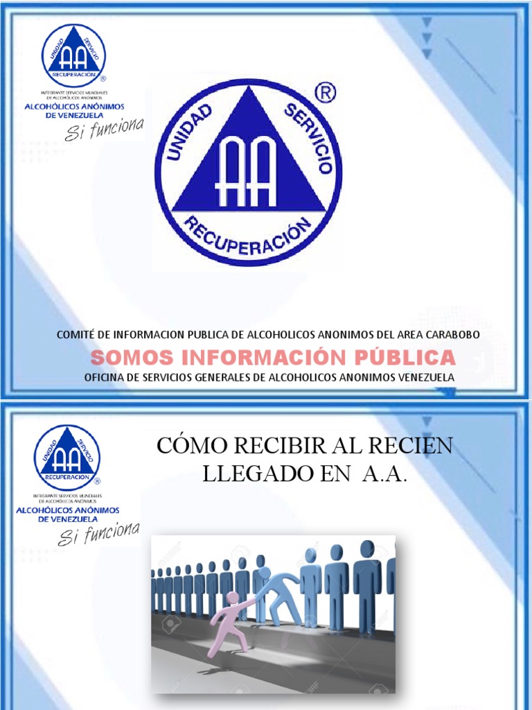 Cómo Recibir Al Recien Llegado | Descargar gratis PDF | alcoholicos ...