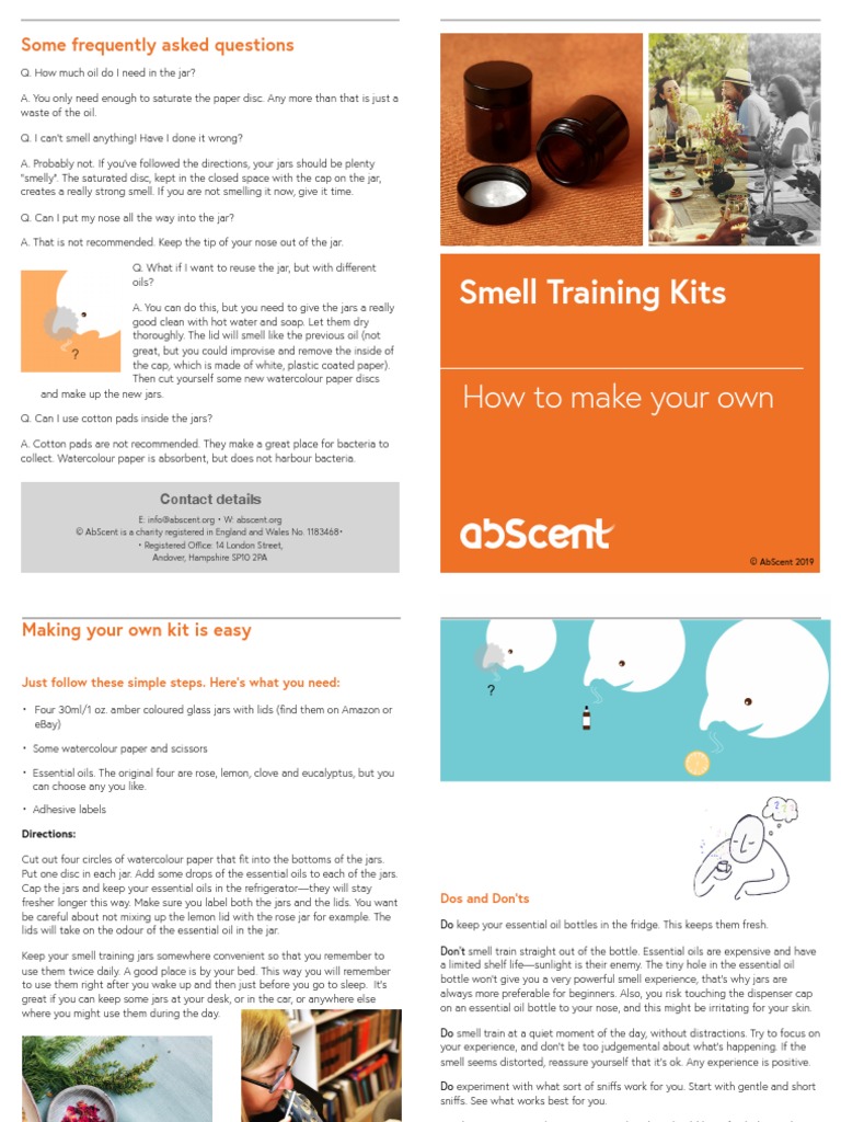 How to Make a Smell Training Kit | PDF | Essential Oil