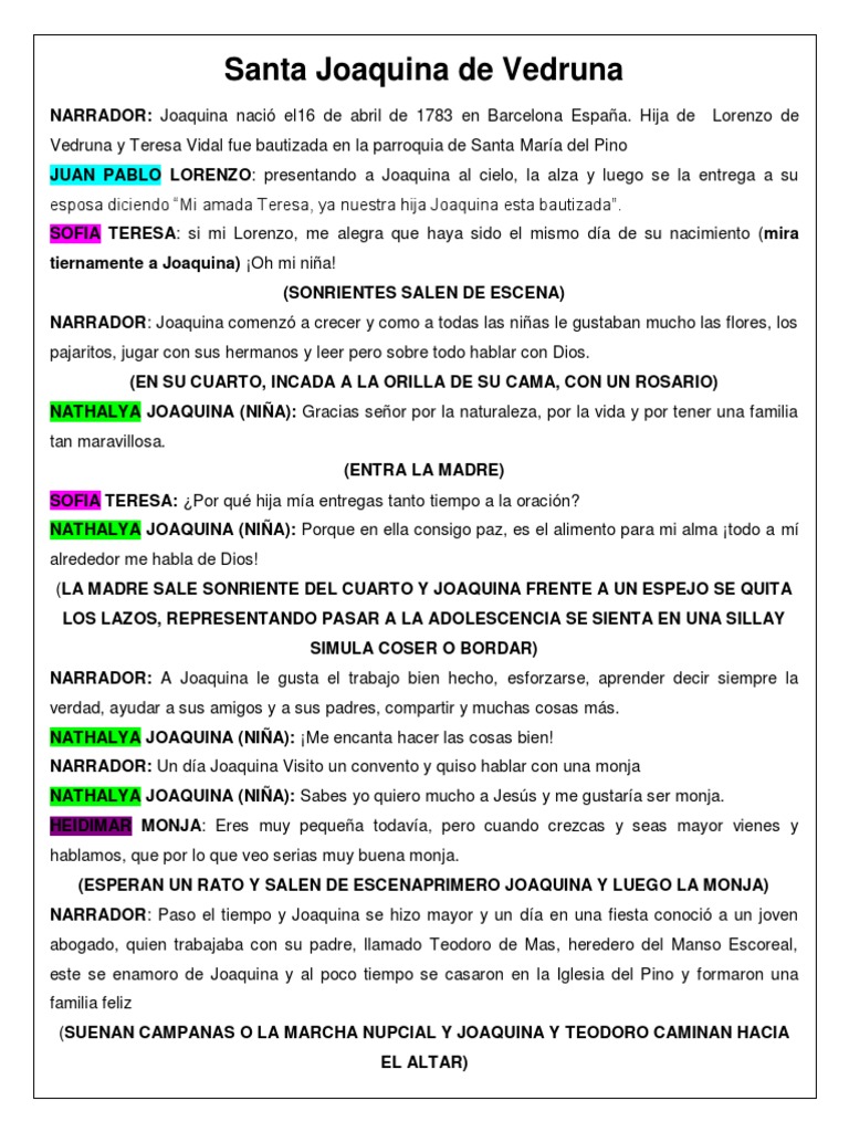 Santa Joaquina de Vedruna | PDF | Oración
