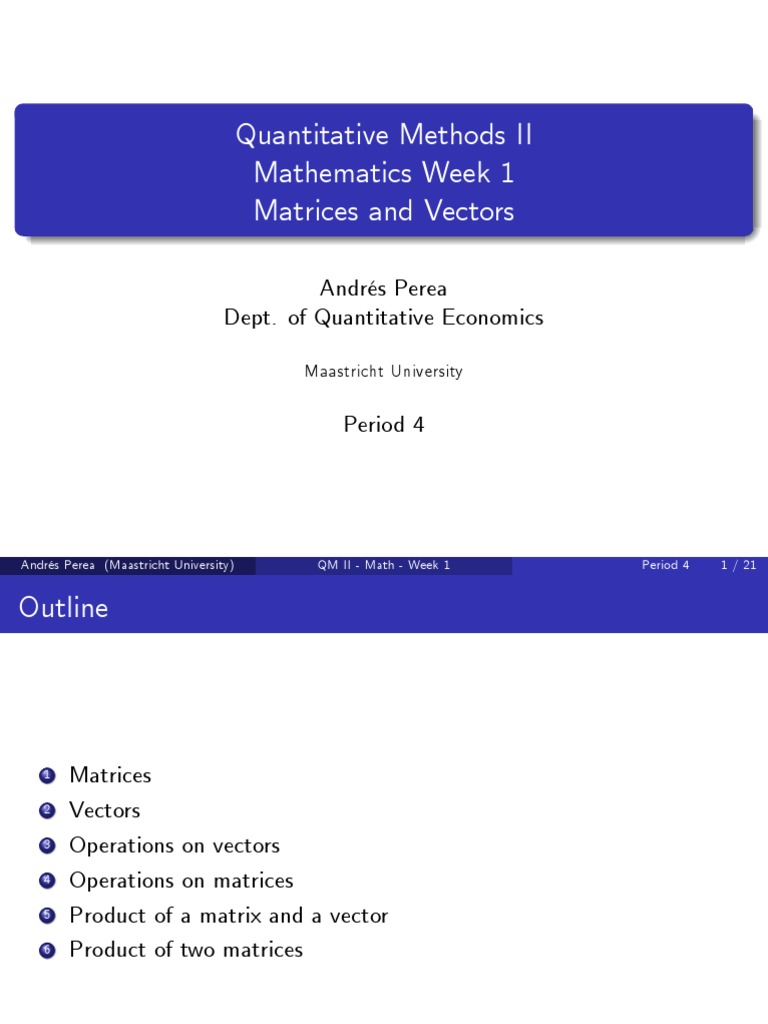 QM2 2223 Lecture W1 Slides Math | PDF | Matrix (Mathematics) | Input ... QM2 2223 Lecture W1 Slides Math | PDF | Matrix (Mathematics) | Input ...