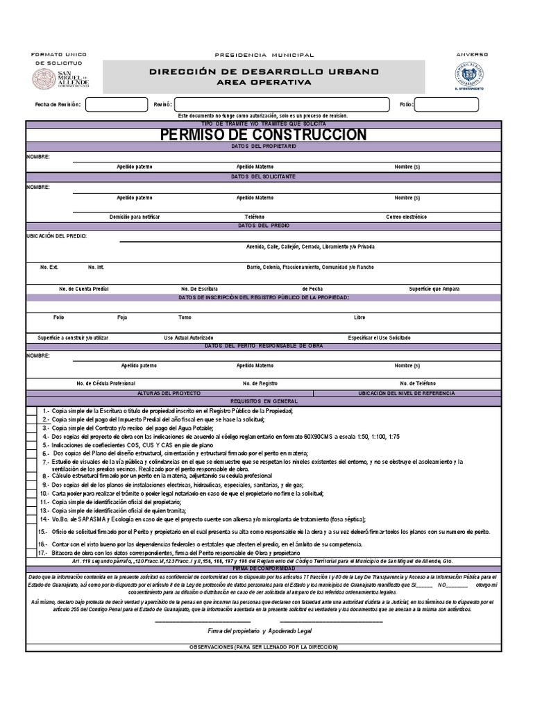 Permiso de Construcción | PDF