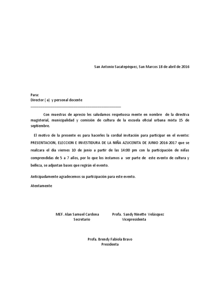 Invitacion Azucena | PDF