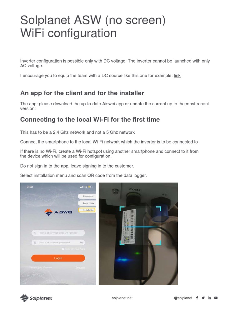 Solplanet-ASW WiFi-configuration EN 202011-2 | PDF | Wi Fi | Power Inverter