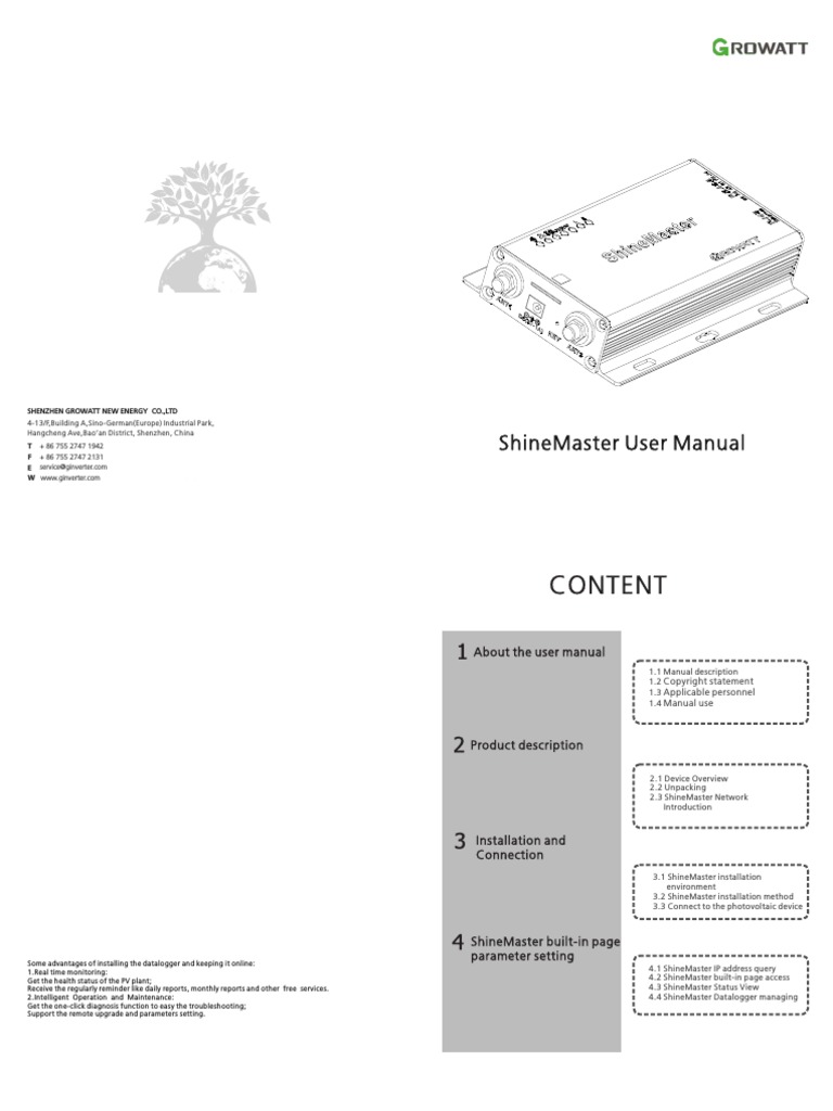 ShineMaster Manual 202203 | PDF | Computer Network | Ip Address