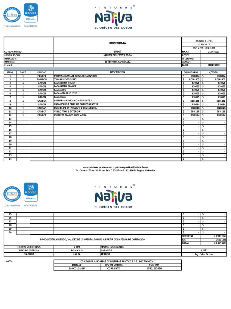 Cot.35907 Multirepuestos Bosa | PDF
