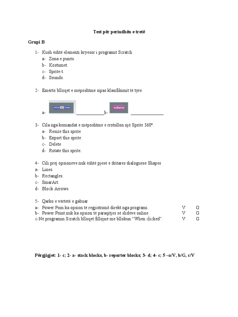 3. Test - Periudha e trete╠ê B | PDF