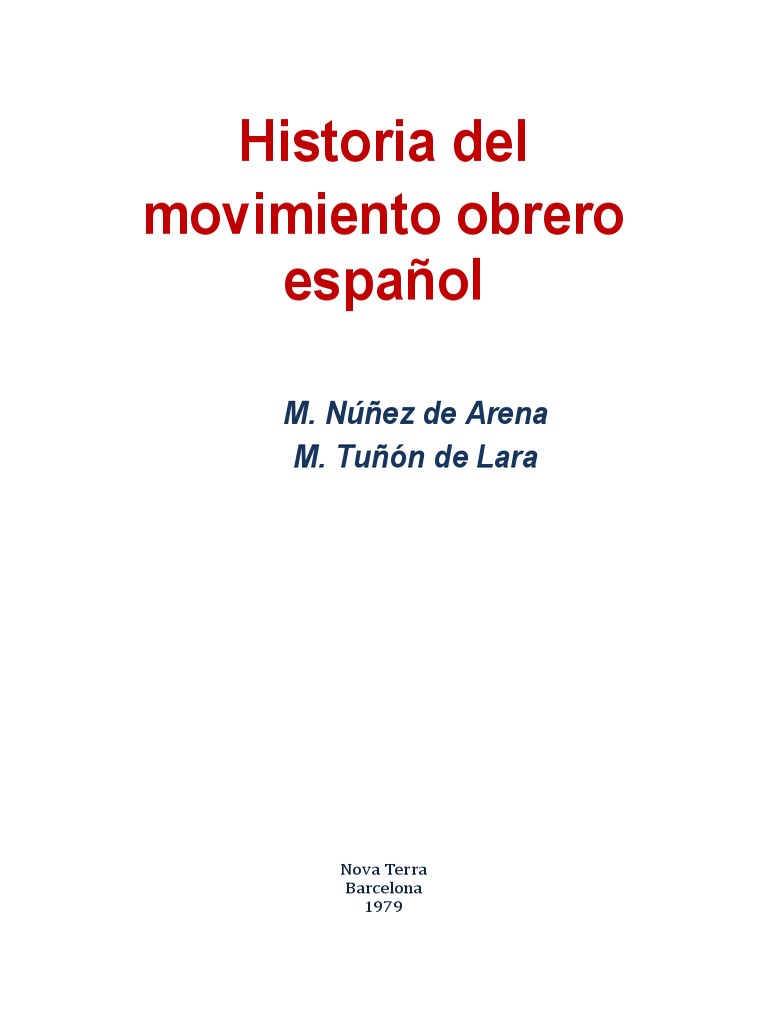 Historia Del Movimiento Obrero Espanol | PDF | España | Capitalismo