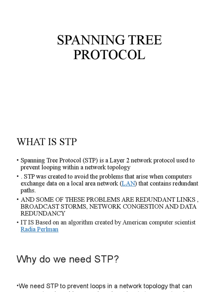 Spanning Tree Protocol | PDF | Network Switch | Ethernet