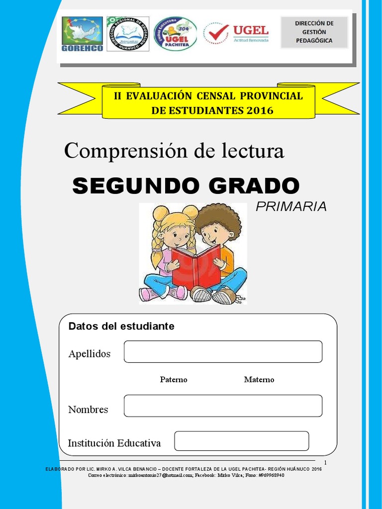 Ece 2 Comprension Lectora | PDF | Aprendizaje | La lingüística aplicada