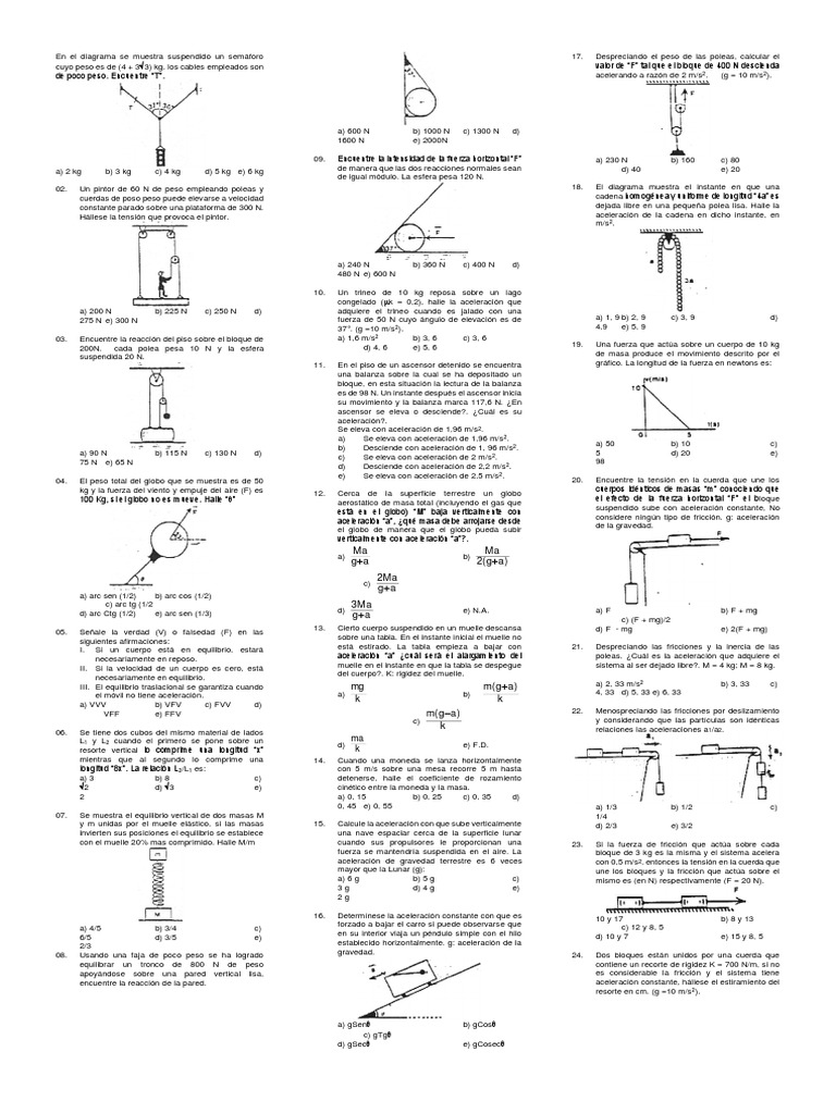 Estatica - Docx Versão 1 | PDF | Fuerza | Fricción