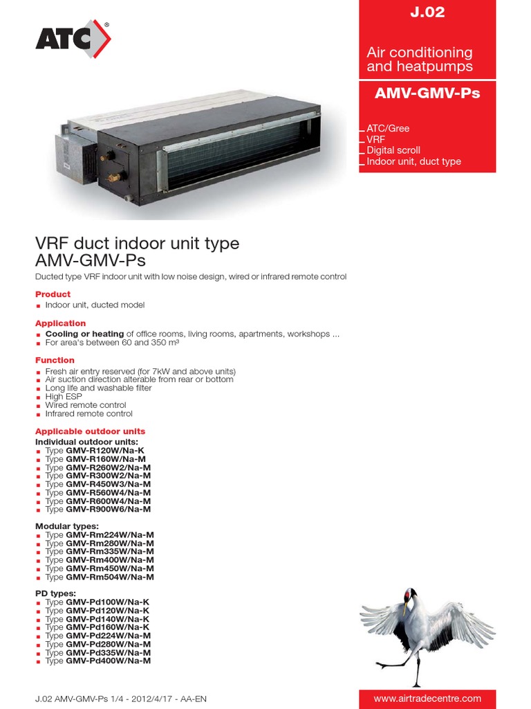Gree AMV-GMV-Ps Ducted Indoor Units | PDF | Computer Engineering ...