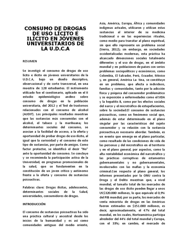 Documento Sin Título | PDF | La dependencia de sustancias | Comercio ilegal de drogas