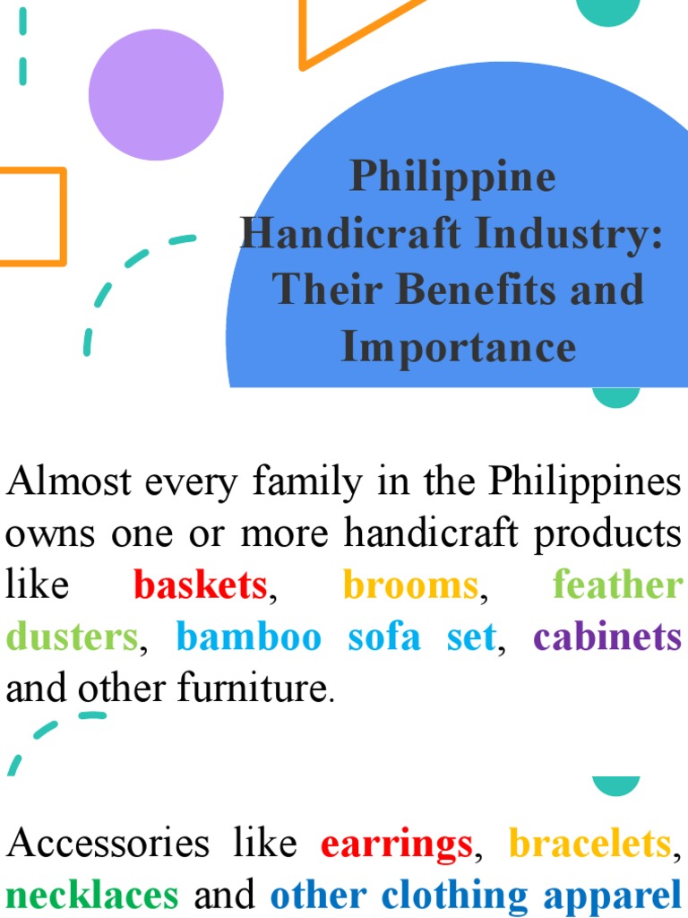 Importance of Philippine Handicrafts | PDF | Textiles