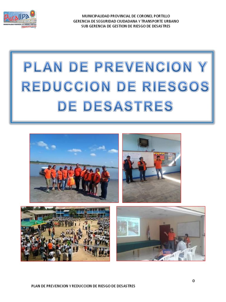 03 Plan de Prevencion y Reduccion de Riesgo de Desastres | PDF | Temblores | Riesgo